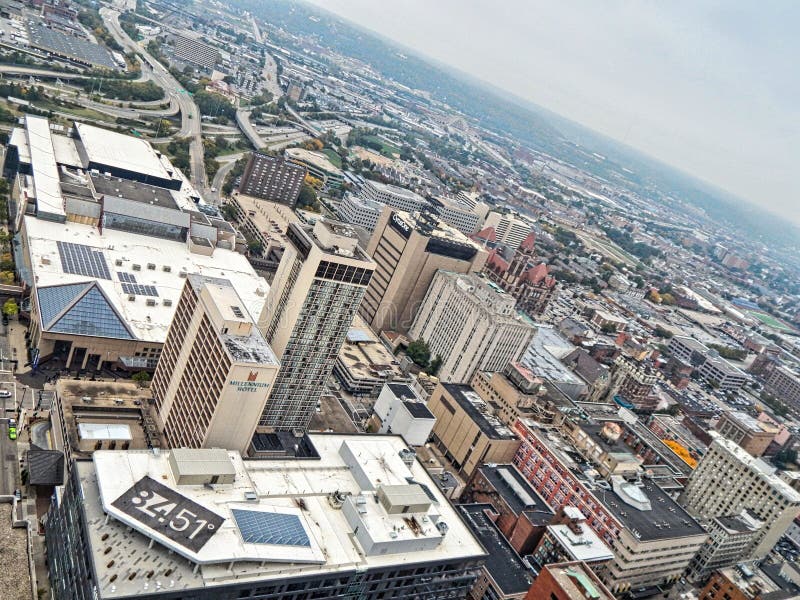 View from the Top of the Carew Tower Observation Deck in Cincinnati ...
