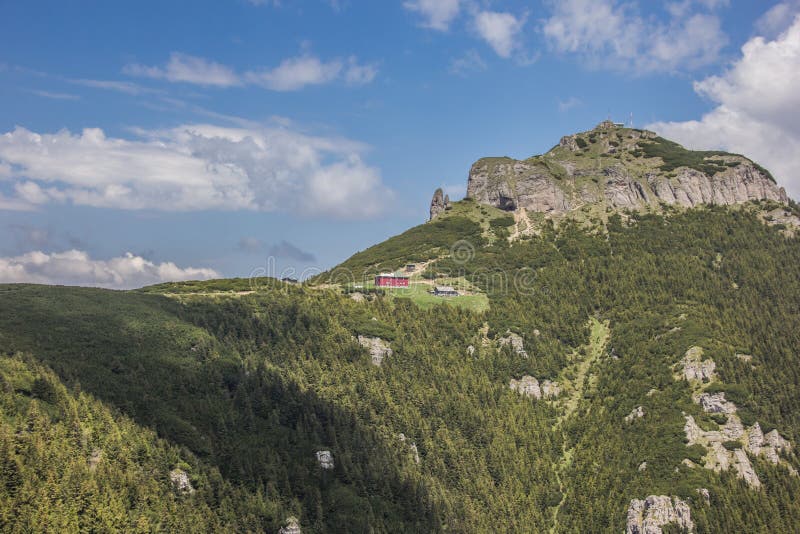 View on the Top of the Ceahlau Mountain Range Stock Photo - Image of ...