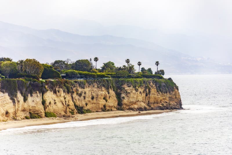View from on Top of Cliffs on a Sandy Beach Stock Photo - Image of ...