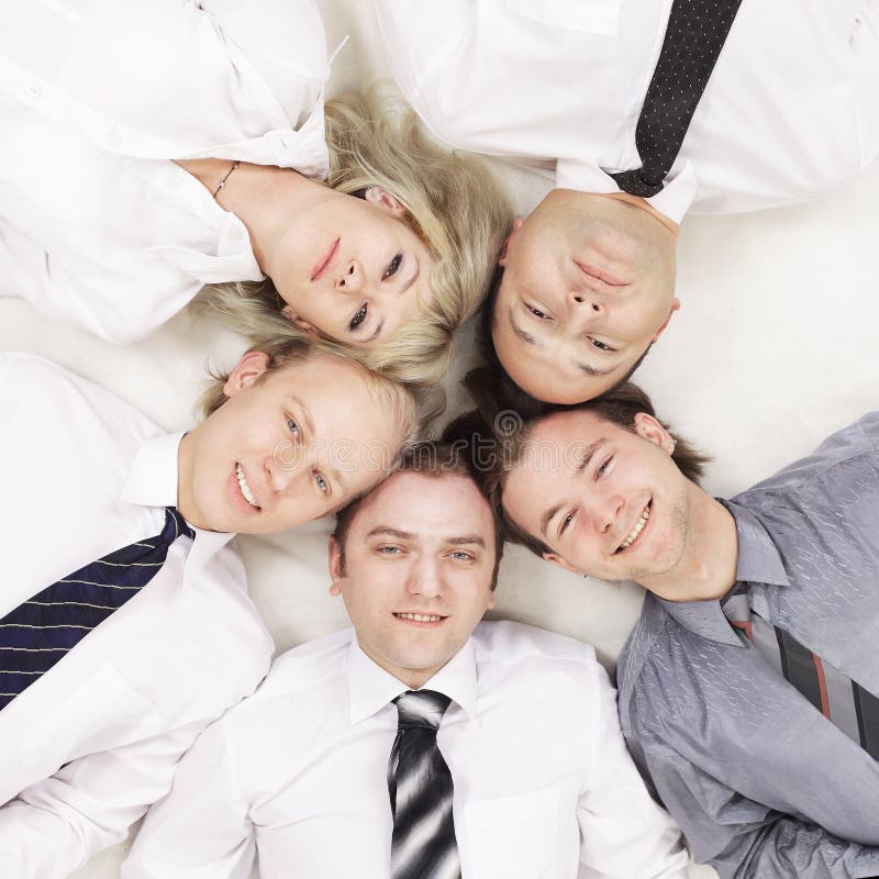 .closeup Close-knit Business Team. Isolated on White Stock Photo ...