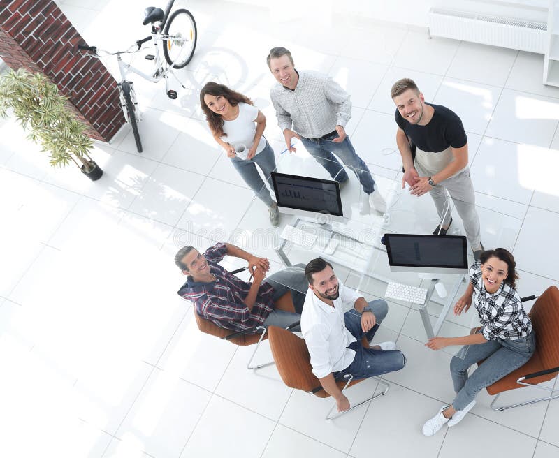 View of the Top Young Creative Team Stock Photo - Image of creative ...