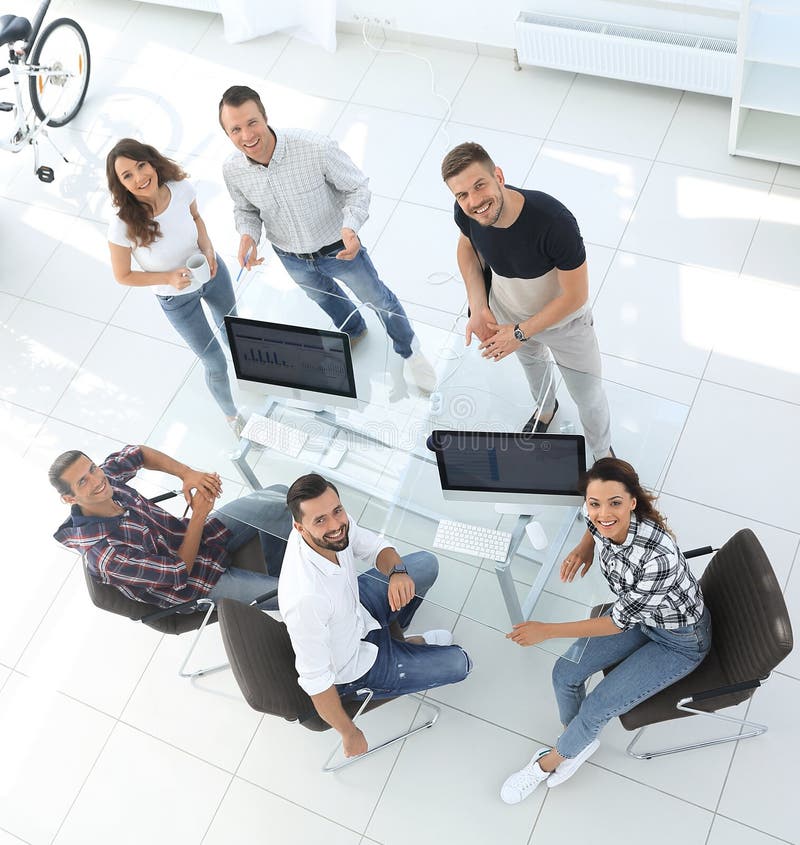 View of the Top Young Creative Team Stock Photo - Image of agency ...