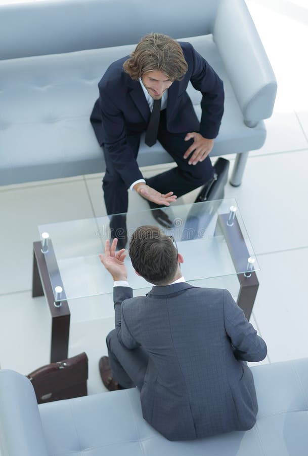 Dialogue between Two Business People Stock Image - Image of assistance ...