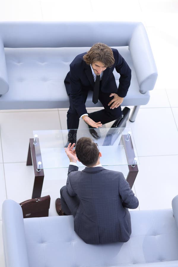 Dialogue between Two Business People Stock Photo - Image of ...