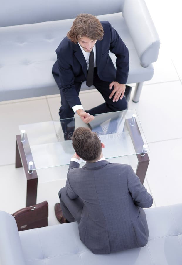 Dialogue between Two Business People Stock Image - Image of agreement ...