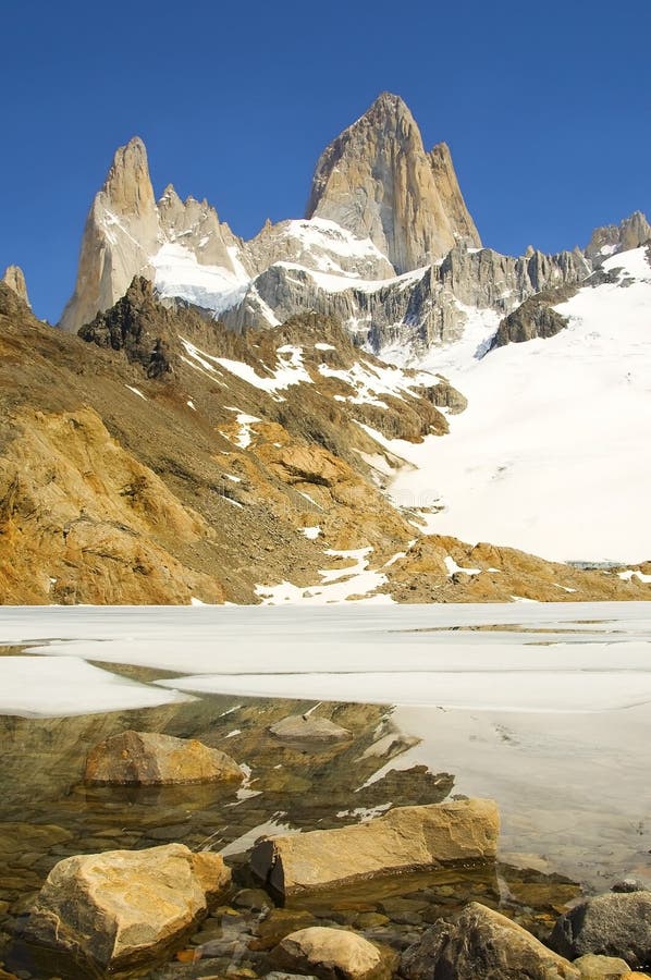 View on top of Fitz Roy stock image. Image of landscape - 23005047