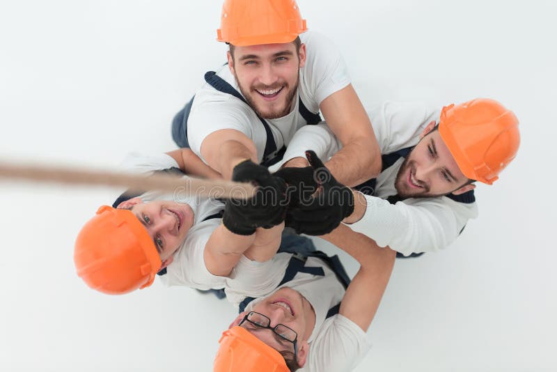 162 Construction Worker Pulling Rope Stock Photos - Free & Royalty-Free ...