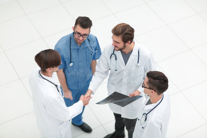 Handshake Two Doctors at the Meeting. Stock Photo - Image of concept ...