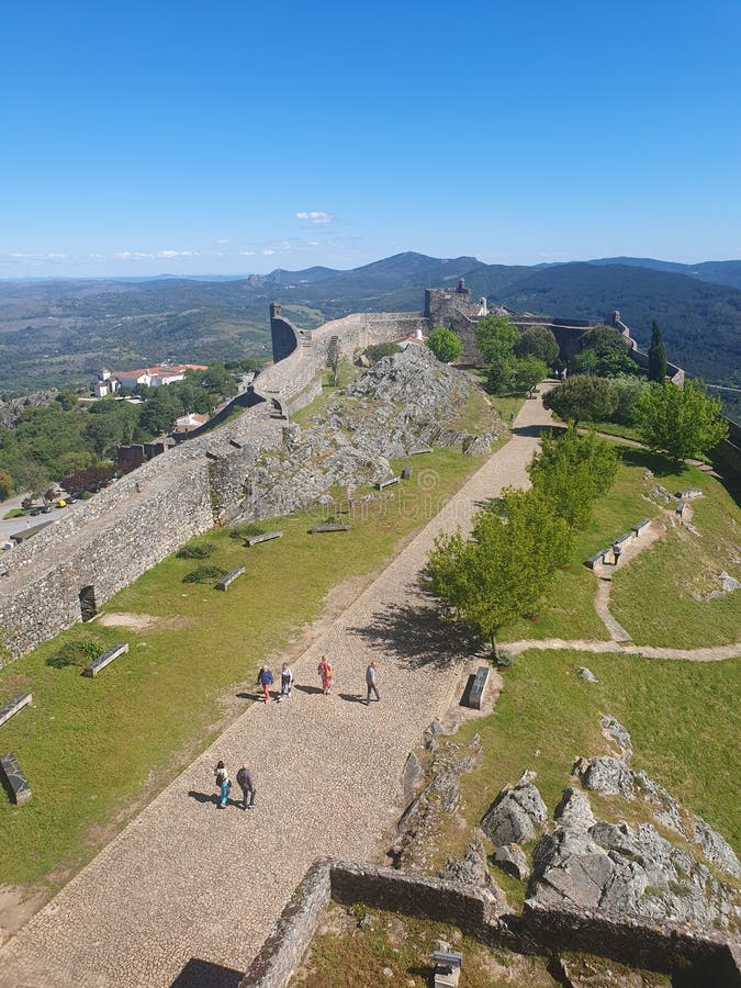 View from the Top of Marvao Castle in Portugal Stock Image - Image of ...