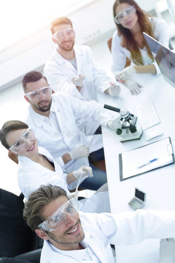 View from the Top.modern Young Scientist Sitting at Workplace Stock ...