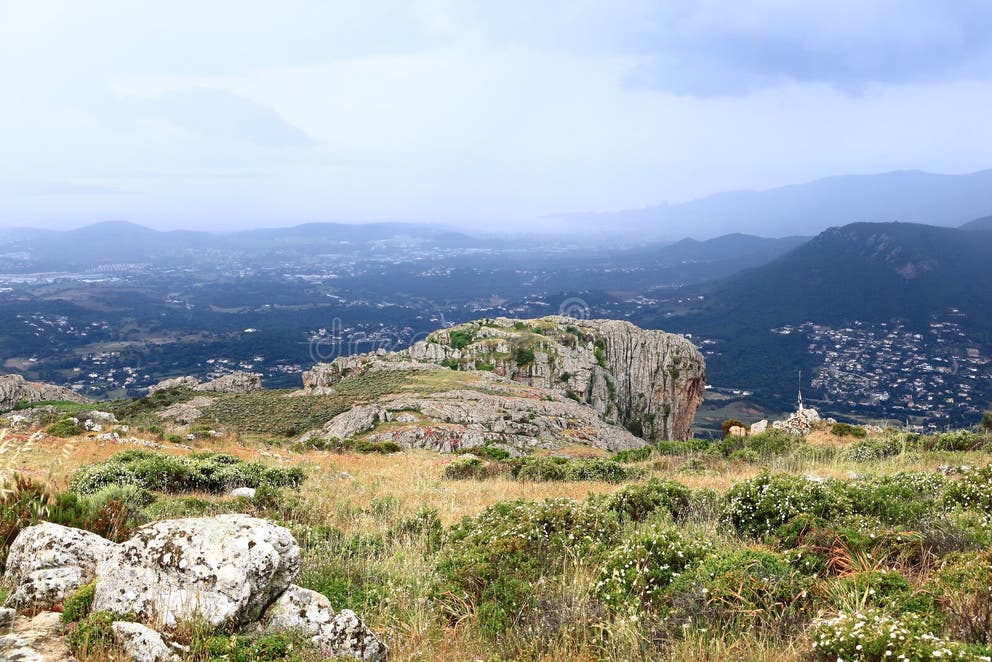 View from the Top of Monte Gozzi, Corsica Stock Image - Image of nature ...