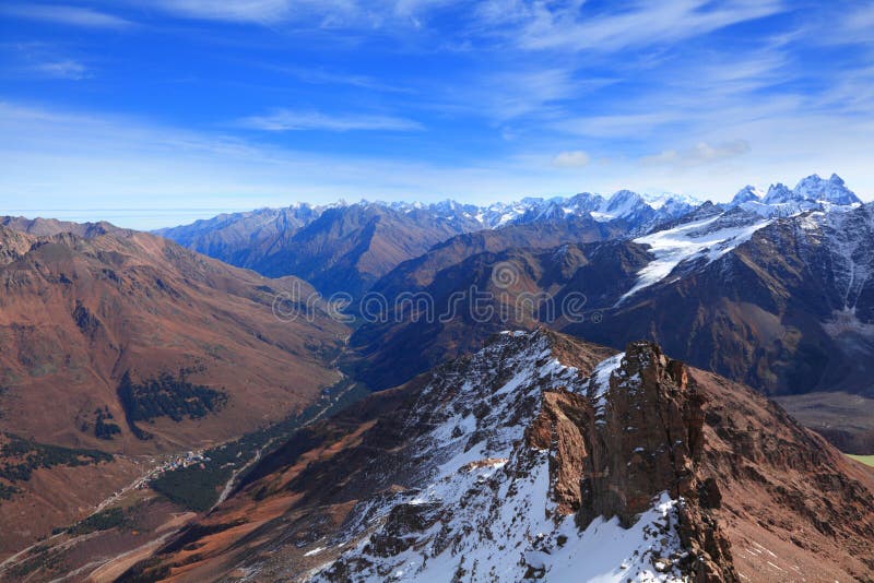 View from the Top of Mount Cheget Stock Image - Image of caucasus ...