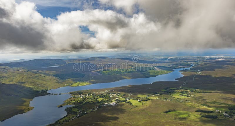 View from the Top of Mount Errigal, Co. Donegal Stock Image - Image of ...