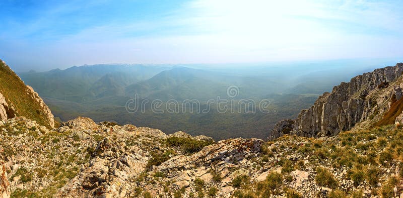 View from the Top of the Mountain Stock Image - Image of path, nature ...