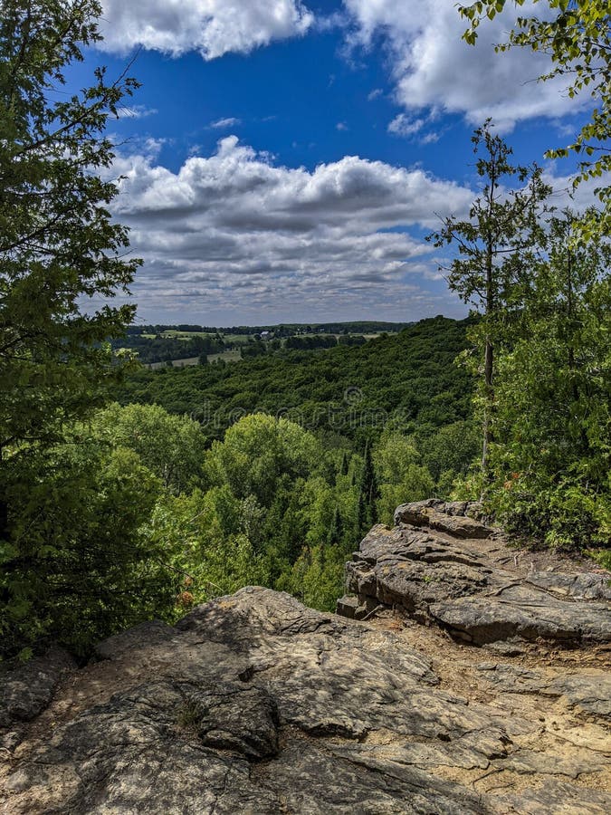 A View from the Top of the Niagara Escarpment Looking Down at Forest ...