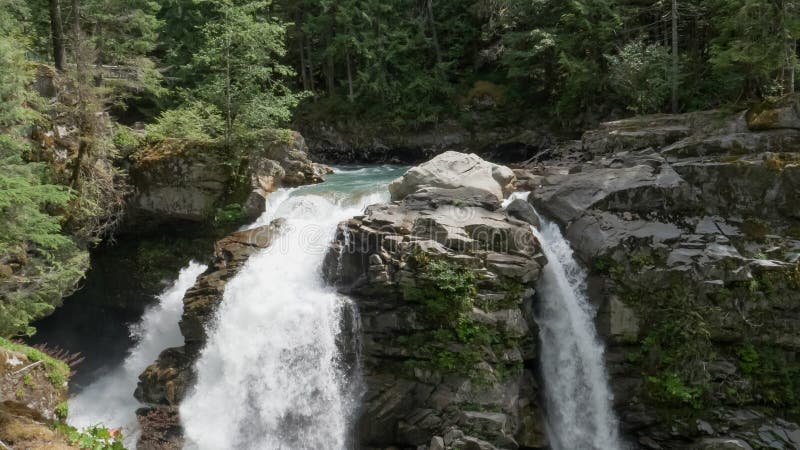 View of the Top of Nooksack Falls in the Pacific Northwest Stock Photo ...