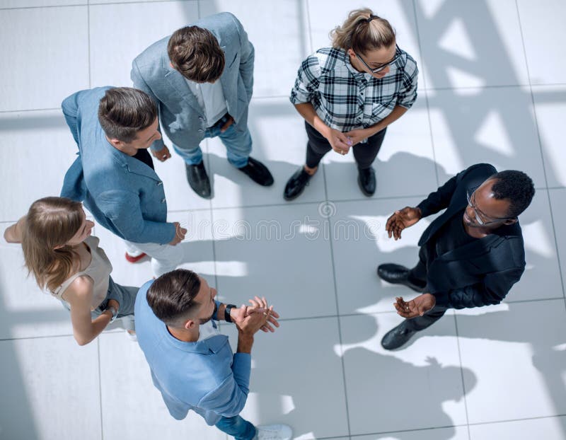 Top View of Diversity Group Working Together on Architectural Pr Stock ...