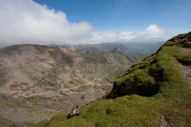View from the Top of Snowdon Stock Photo - Image of landsacpe, fell ...
