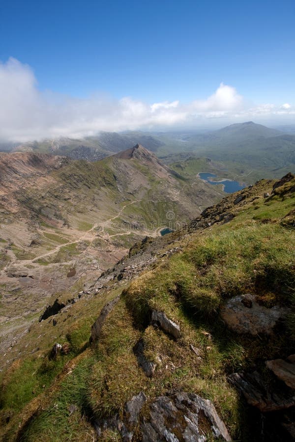 View from the Top of Snowdon Stock Photo - Image of landsacpe, fell ...