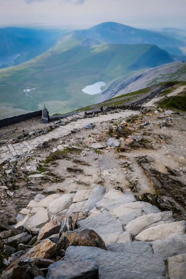 View from the Top of Snowdon Stock Photo - Image of lake, united: 49618454