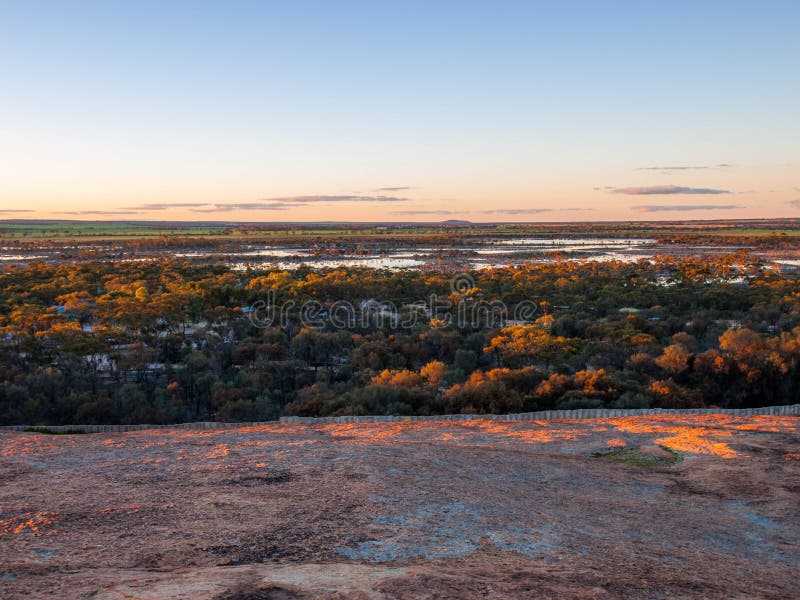 View at the Top of the Wave Rock in Western Australia Stock Photo ...
