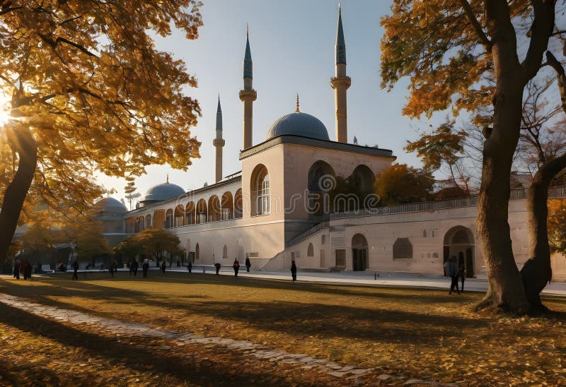 A View of the Topkapi Palace in Istanbul Stock Illustration ...