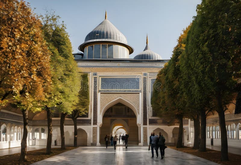 A View of the Topkapi Palace in Istanbul Stock Illustration ...