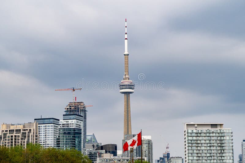 View of Toronto Downtown and CN Tower. Editorial Photography - Image of ...