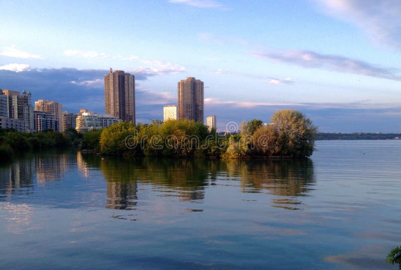 Toronto lake view stock image. Image of architecture - 97697447
