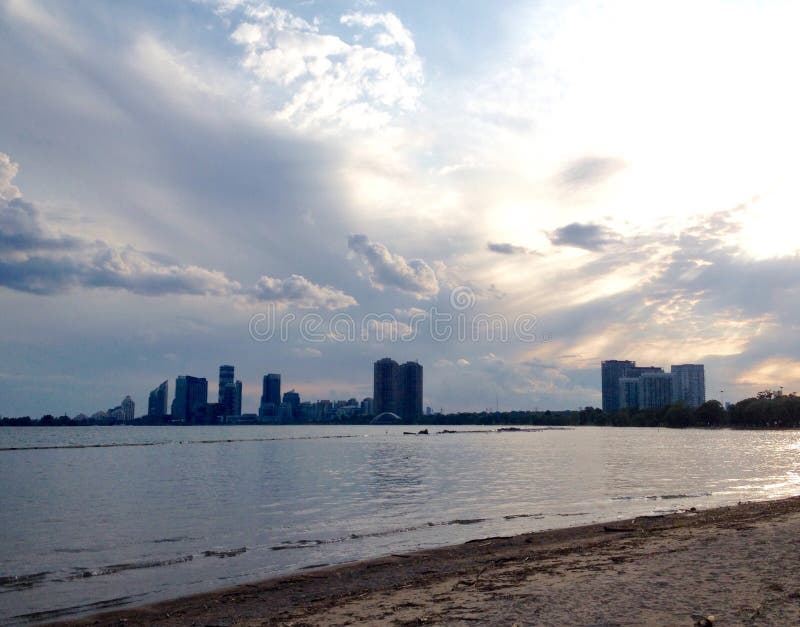 Toronto lake view stock image. Image of toronto, building - 97698239