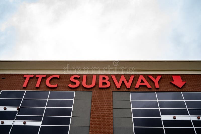 View of Toronto Transit Commission (TTC) Subway Signage in Canada ...