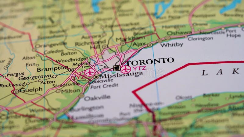 View of Toronto on a World Map 4K Stock Footage - Video of political ...