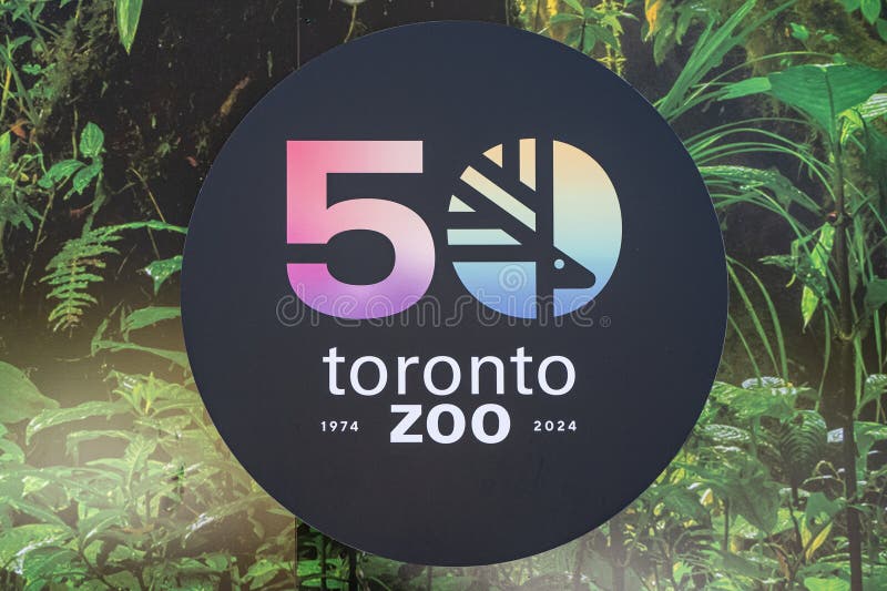 A View of the Toronto Zoo S 50th Anniversary Logo. Editorial Image ...