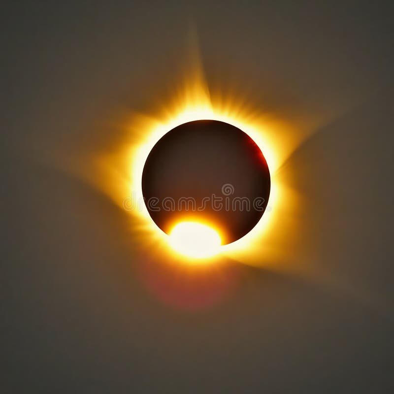 A View of a Total Eclipse of the Sun Stock Illustration - Illustration ...