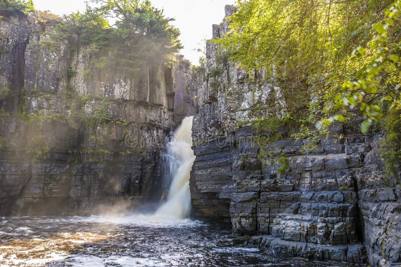 A View Towards the High Force Waterfall on the River Tees Stock Photo ...