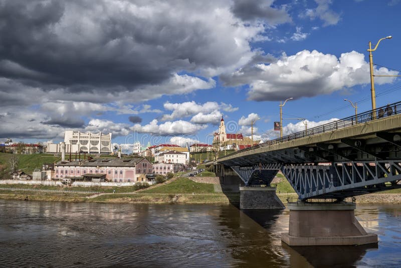 View Towards Hrodna City Centre Stock Photo - Image of eastern, river ...