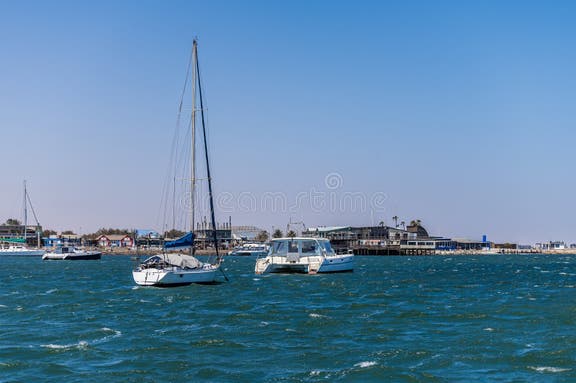 A View Towards the Waterfront of Walvis Bay, Namibia Stock Photo ...