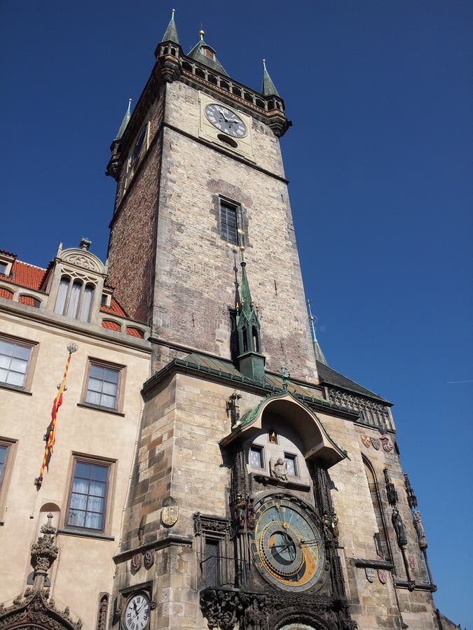 View on Tower with Astronomical Clock Stock Image - Image of tower ...