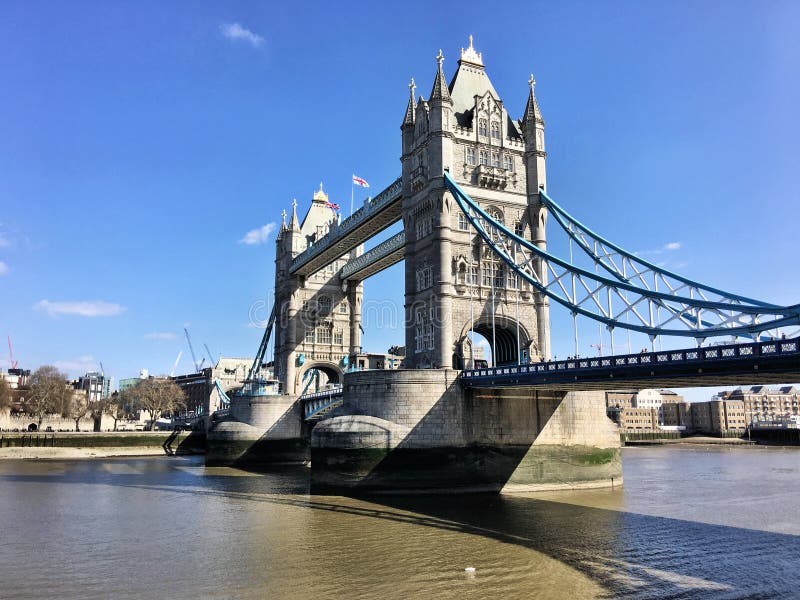 A view of Tower Bridge stock image. Image of showing - 159689629