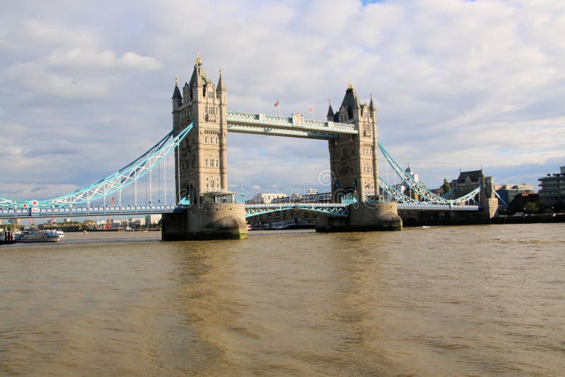 A view of Tower Bridge stock image. Image of lion, tower - 261627845