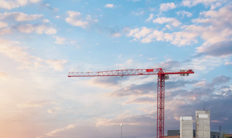 View on Tower Cranes and Building Construction Sites Around City ...