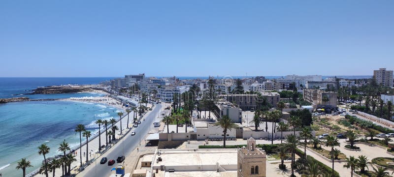 View from the Tower of Ribat in Monastir Tunisia Stock Image - Image of ...