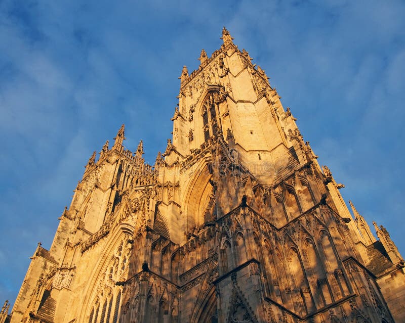View of the Towers at the Front of York Minster in Sunlight Stock Photo ...