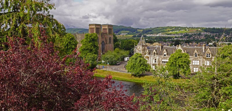 View To the Cathedral of Inverness Stock Photo - Image of sightseeing ...