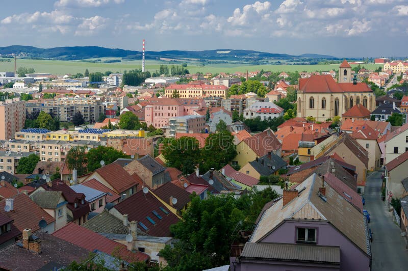 View of the Town Called Boskovice. Stock Image - Image of dwelling ...