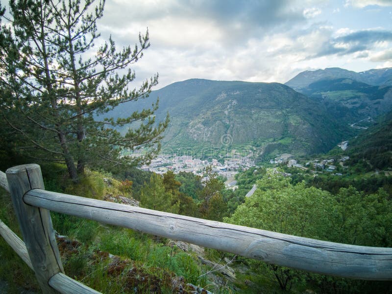 Encamp Town In Andorra And Cable Car Stock Image - Image of lift ...