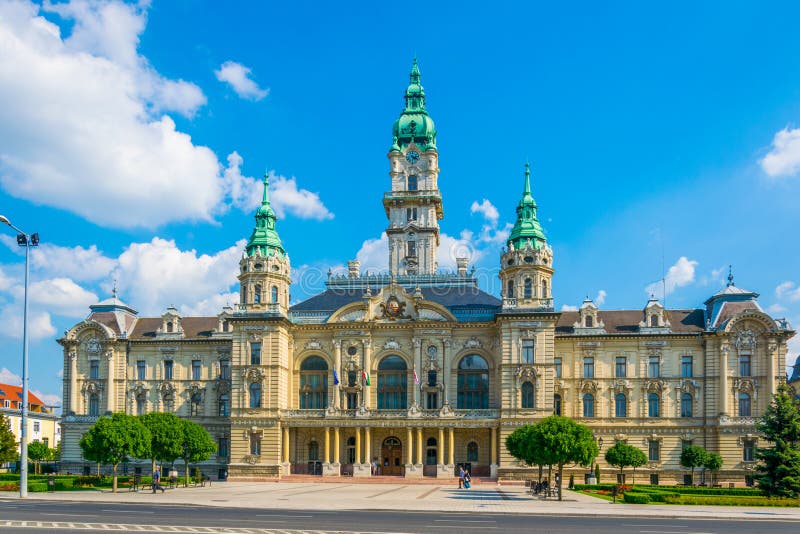 View of the Town Hall of the Hungarian City Gyor....IMAGE Stock Image ...