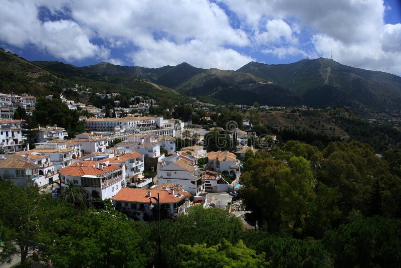 View of De Town of Mijas Costa Stock Photo - Image of view, mijas ...