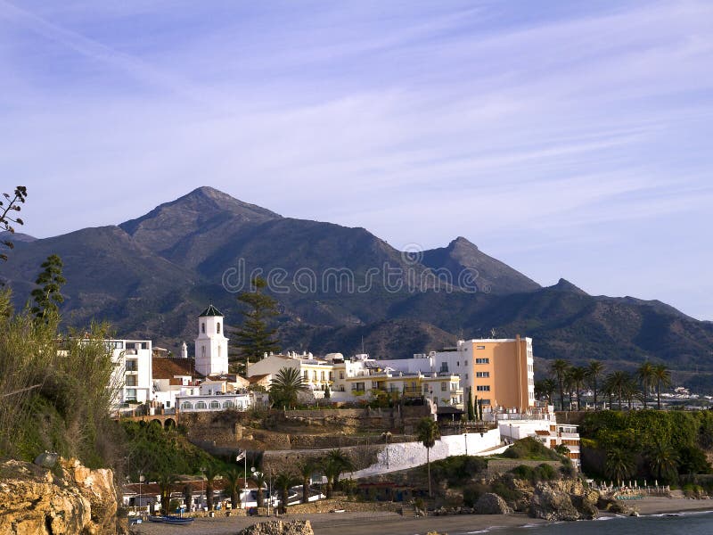 View of the Town of Nerja Spain Editorial Photography - Image of spain ...