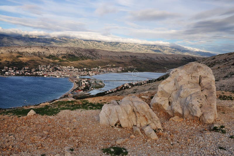 View of the town of Pag stock photo. Image of city, croatia - 23482916